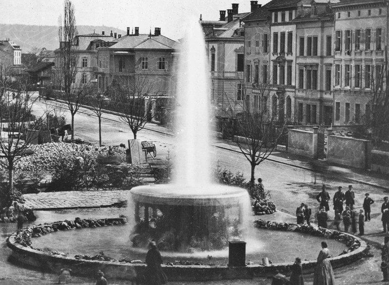 Der mächtige Springbrunnen auf dem Aeschenplatz - Prime News